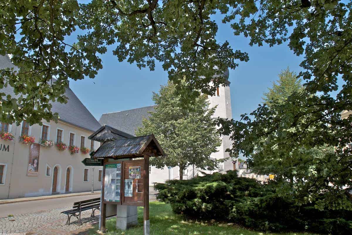 Olbernhau im oberen Flöhatal im Erzgebirge